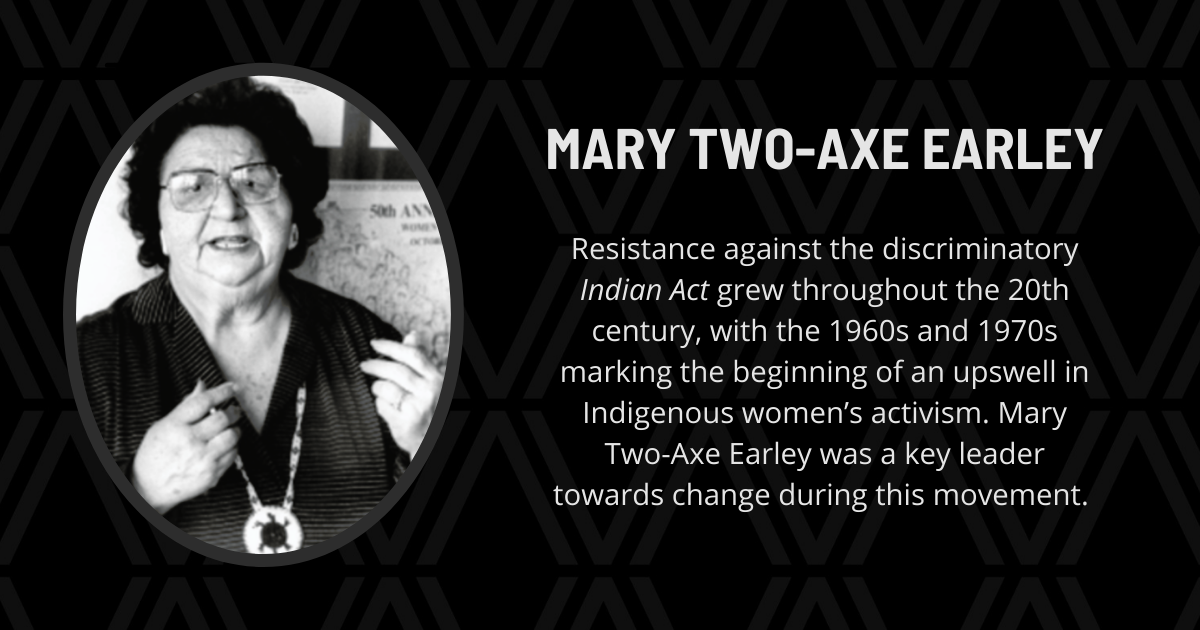 Labour, Human and Civil Rights Feature | Mary Two-Axe Earley ...